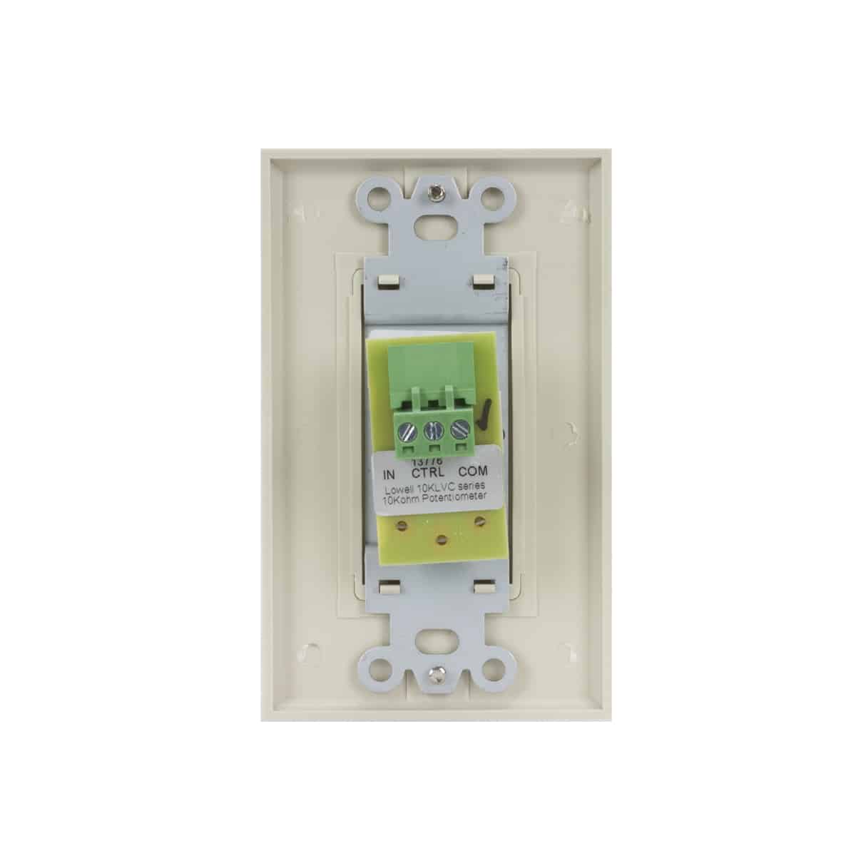 10k ohm Potentiometer with 1-Gang Decorator Wall Plate, Almond | Lowell ...