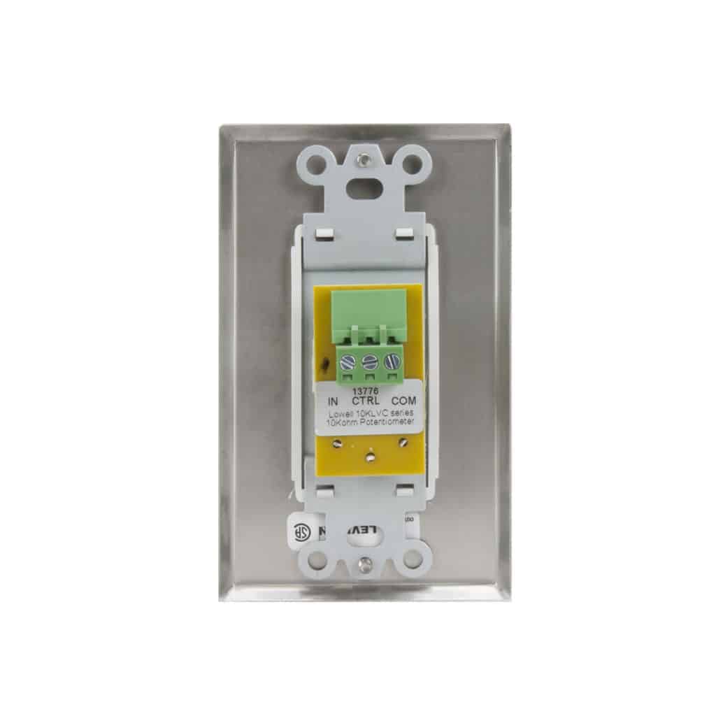 10k ohm Potentiometer with 1-Gang Decorator Wall Plate, White/SS ...