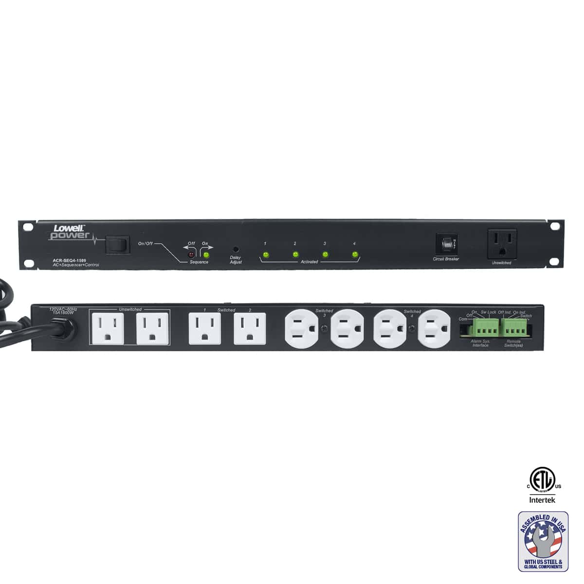 PDU with 9 (15A) Outlets, Sequencer, Remote Circuitry