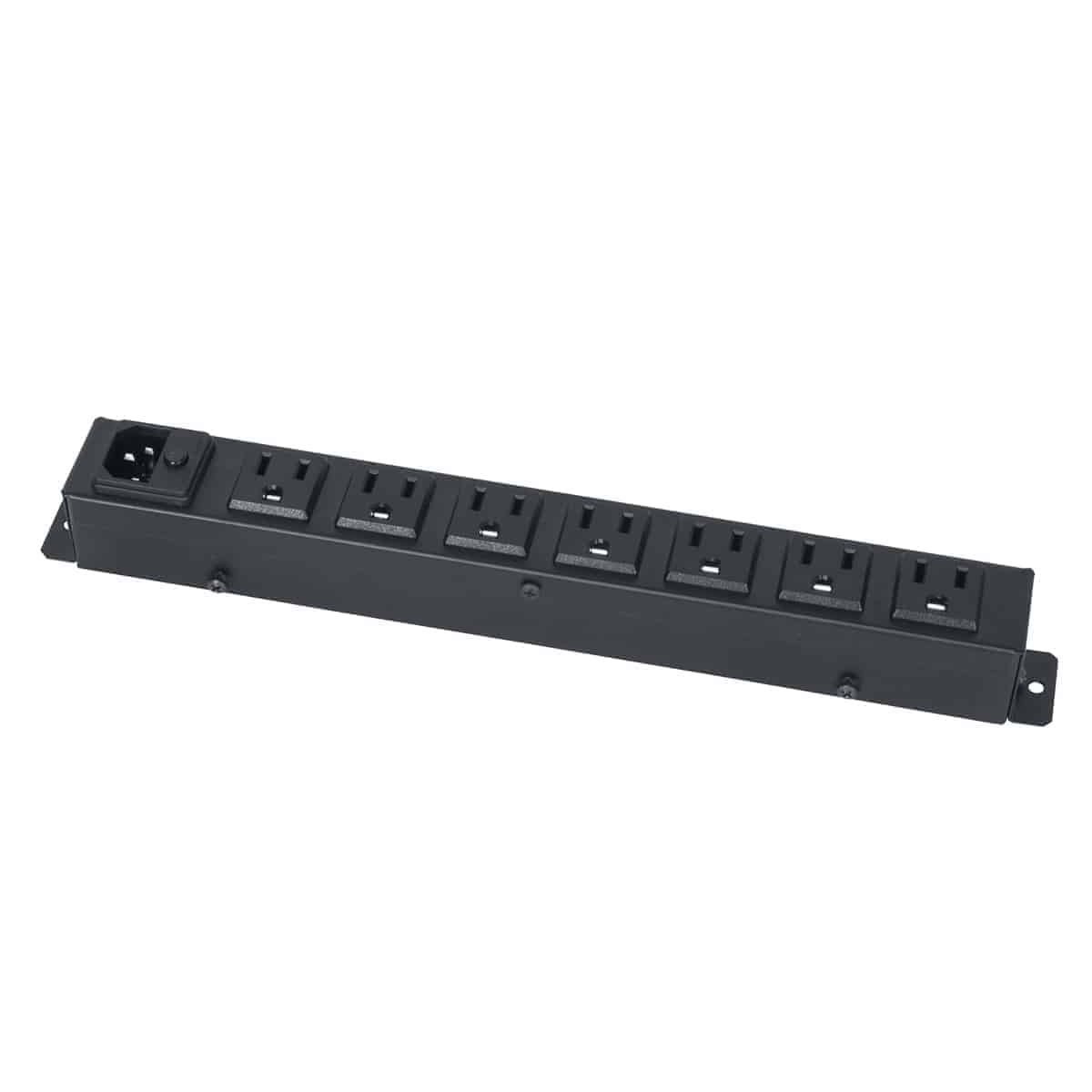 12" Power Strip | 7 (15A) Outlets (7 outlets) | Lowell Manufacturing