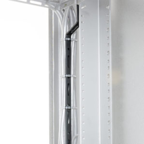 Rack mount flat wire cable managers, straight or offset