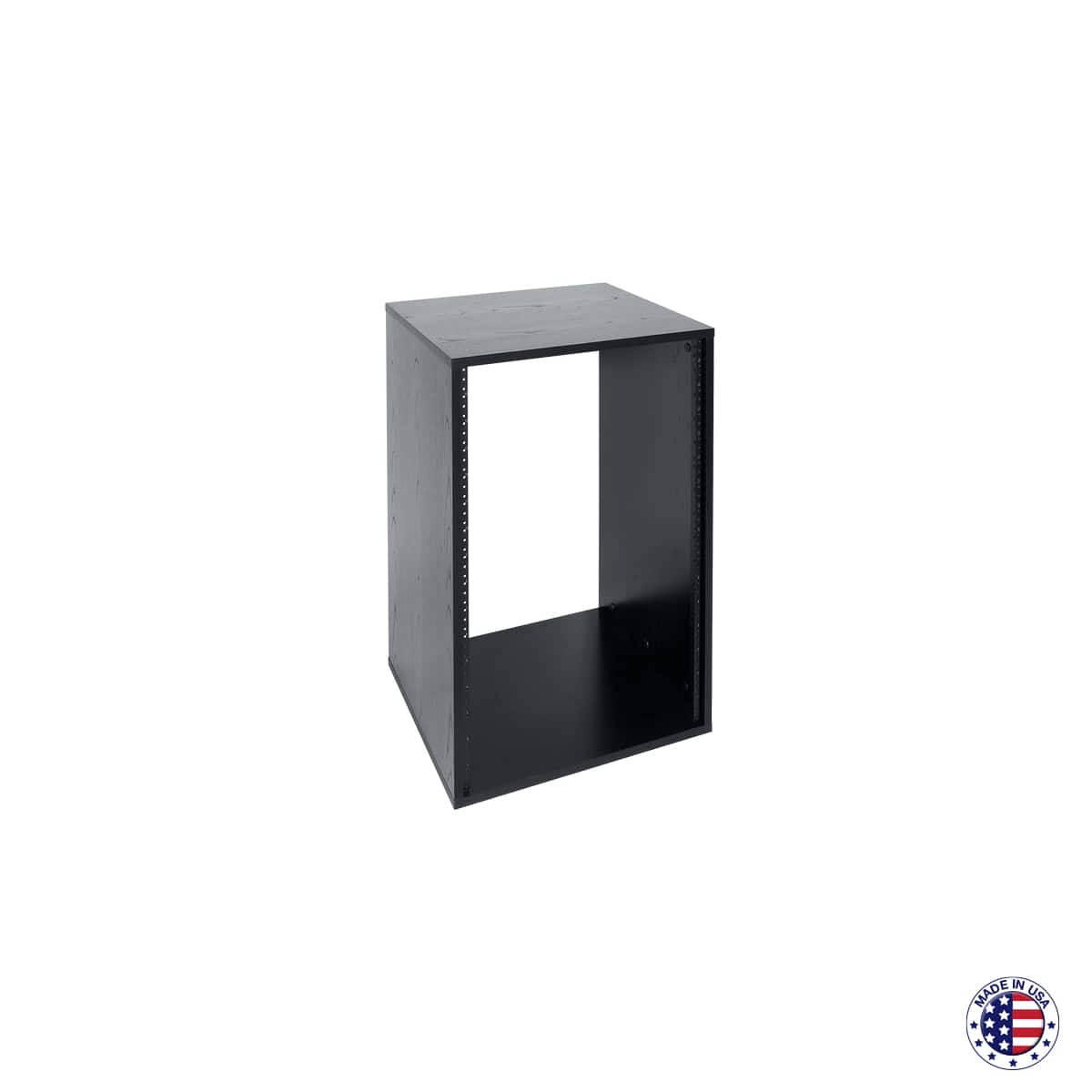 LLR SERIES | 16U x 18"D Black Woodgrain Laminate AV Rack