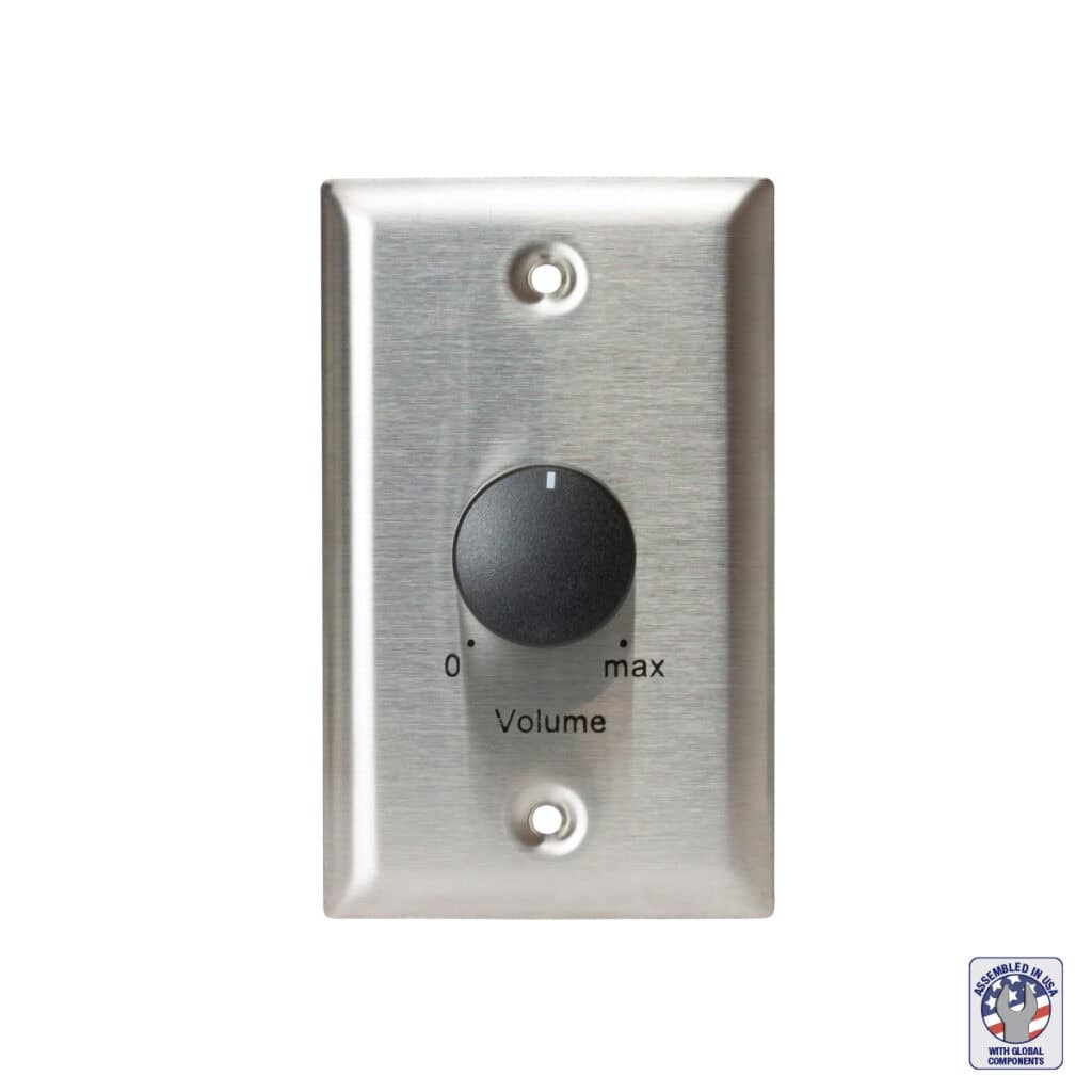 50 ohm Potentiometer with 1-Gang Standard Wall Plate, SS | Lowell ...