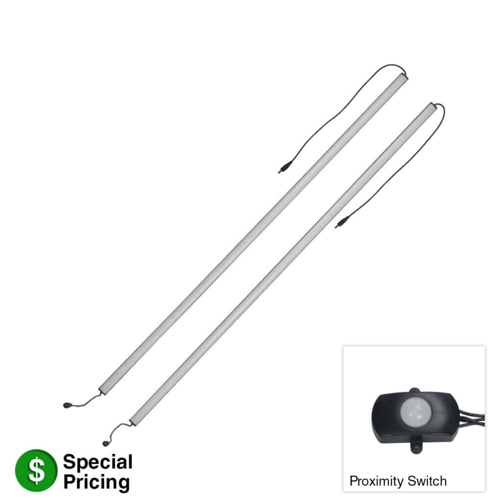 40" Vertical-Mount Rack Light Bars w/Proximity Switch | RLB-KIT40P ...