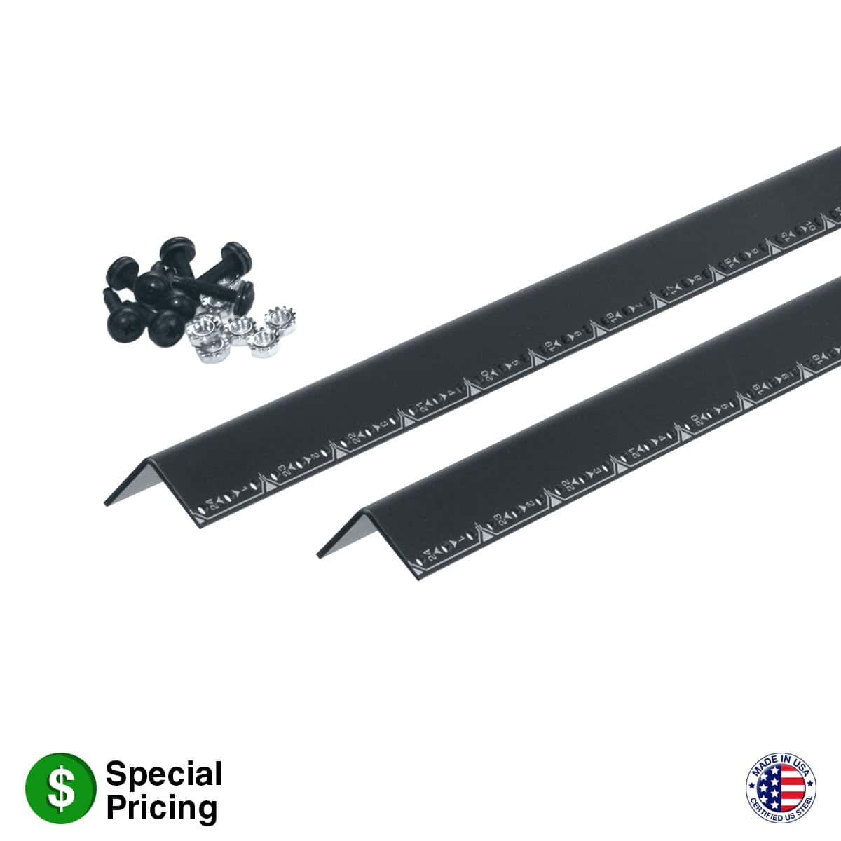 10-32 Rack Rails (40U) with Hardware for 22"W Rack | Lowell Mfg.