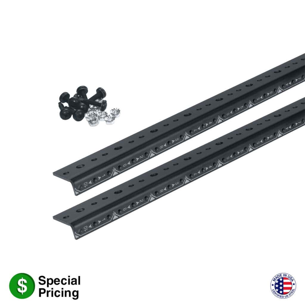 10-32 Rack Rails with Hardware for 19 inch racks | Lowell Manufacturing