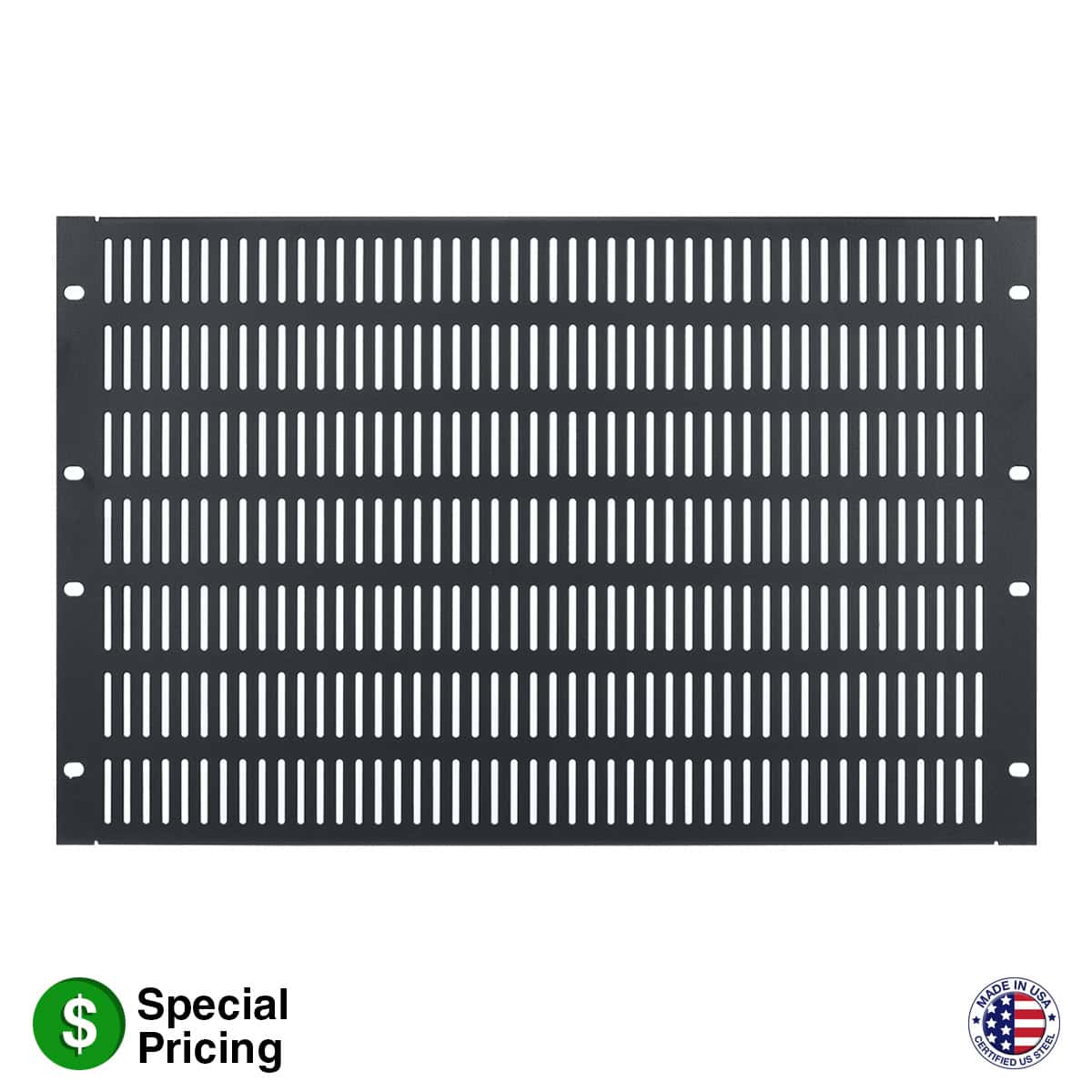 Rack vent panel with slots | Lowell