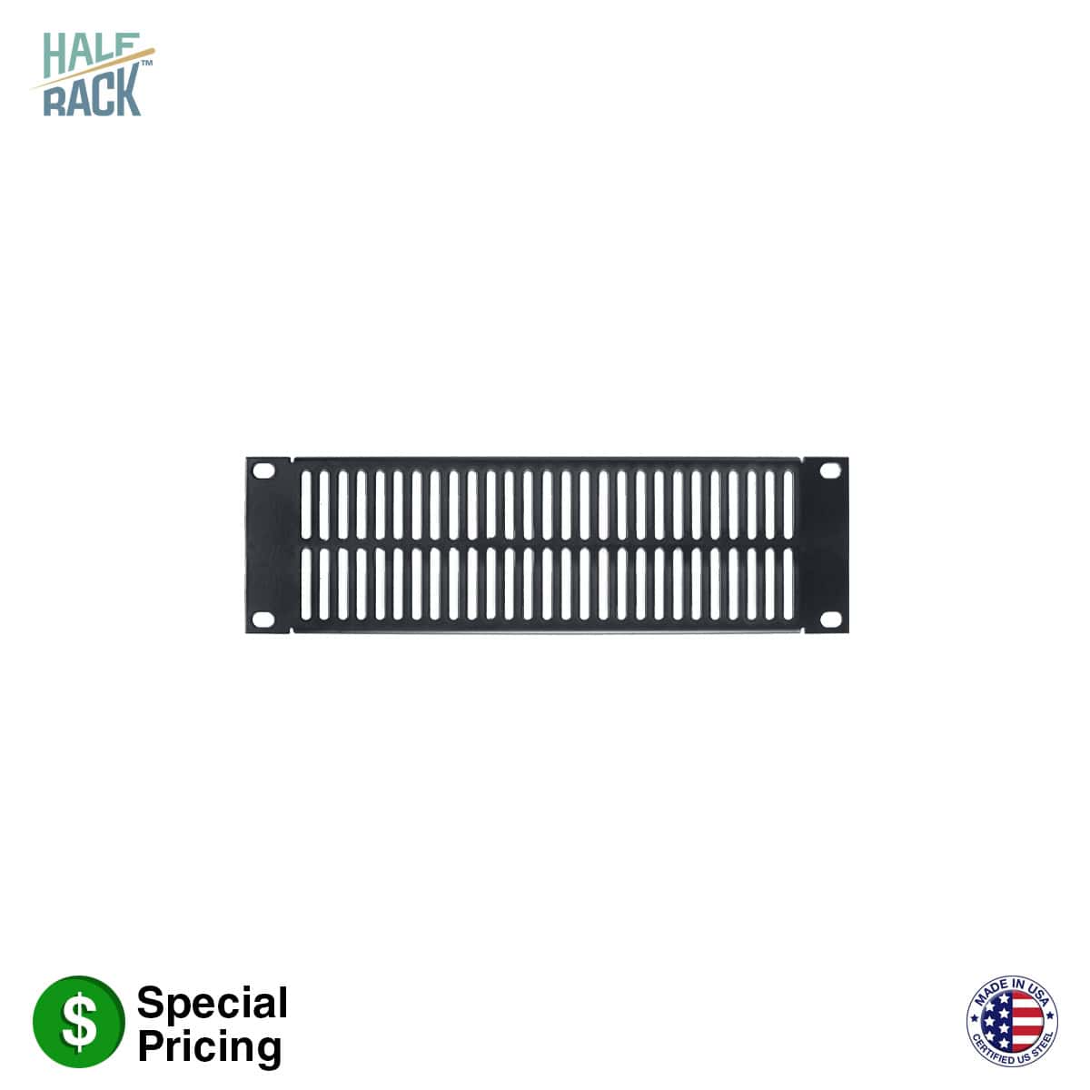 Vent Panel for Half Width Rack | SVSPH Series (1-2U) - CLOSEOUT | Lowell
